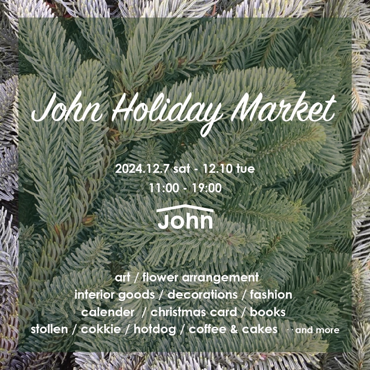 John Holiday Market 2024 / Dec 7-10, 2024 – Gallery John -Kamakura-